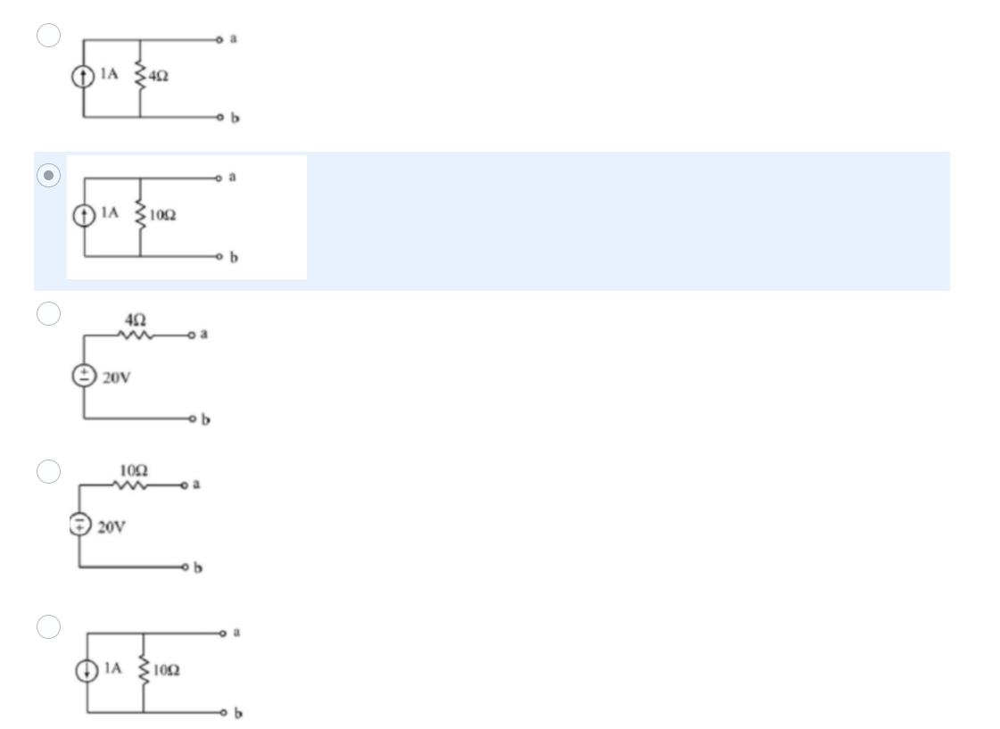 Solved Which of the circuits below is equivalent to the | Chegg.com