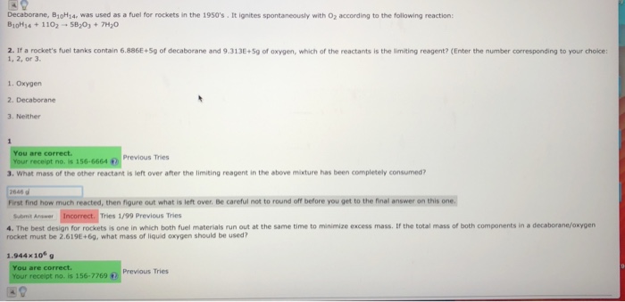 Solved Decaborane, B10H14, was used as a fuel for rockets in | Chegg.com