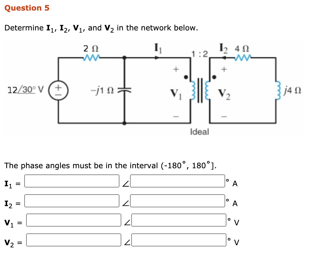 Solved Determine I1, I2, V1, and V2 in the | Chegg.com