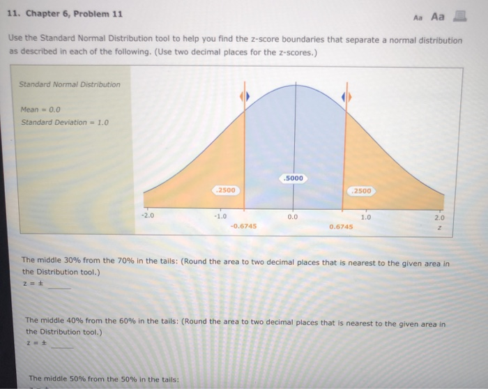 Solved 11. Chapter 6, Problem 11 Aa Aa旦 Use the Standard | Chegg.com