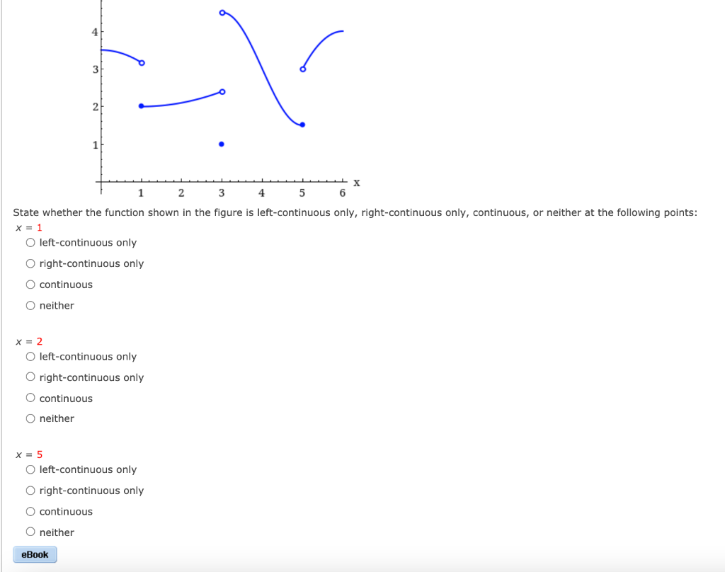 Solved 4 3 EN 21 1 X 6 2 3 4 5 State Whether The Function Chegg