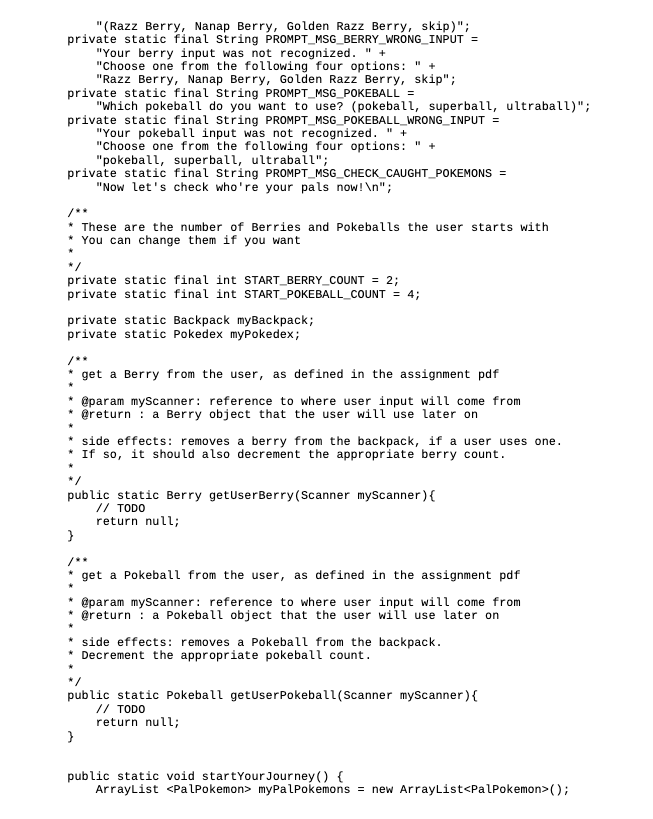 Solved Part 4: Implementing PokemonGame.java (3 points) | Chegg.com