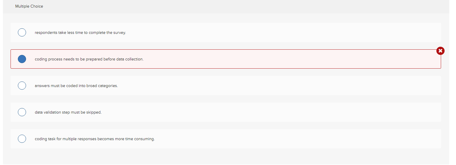 Solved When a questionnaire involves a structured open-ended | Chegg.com