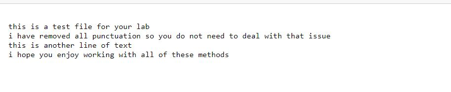 Solved Lab: Lists, Sets, & Dictionaries Implement the | Chegg.com