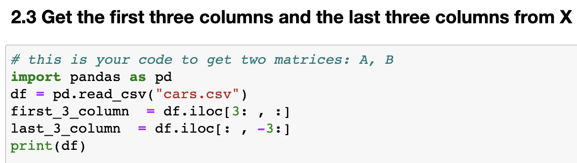 Solved please help in python. read cars.csv and do these | Chegg.com