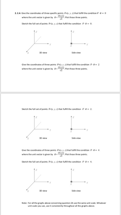 Solved 2.2.A Give the coordinates of three specific points ř | Chegg.com
