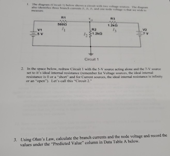 Solved 1. The dingrum Circuit 1) helow the scient with ov e | Chegg.com