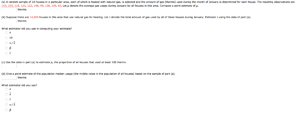 Solved (a) A random sample of 10 houses in a particular | Chegg.com