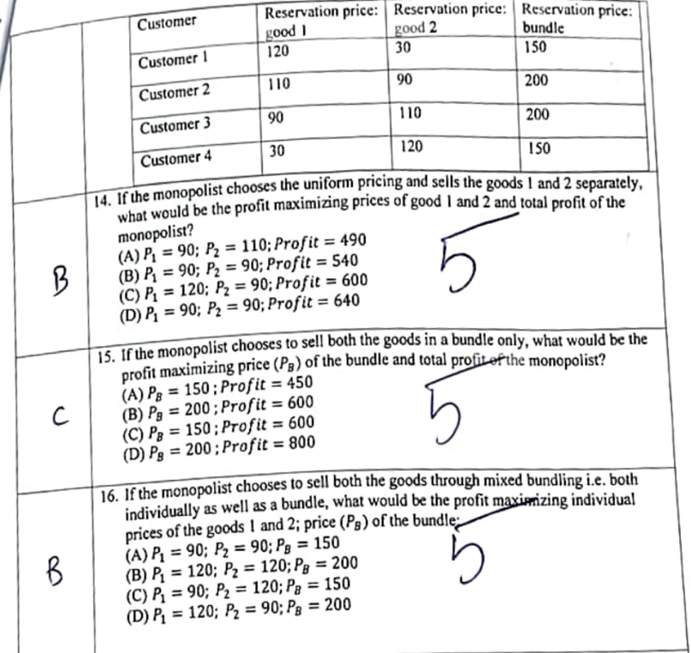 Solved For questions 14-16: Consider the following | Chegg.com