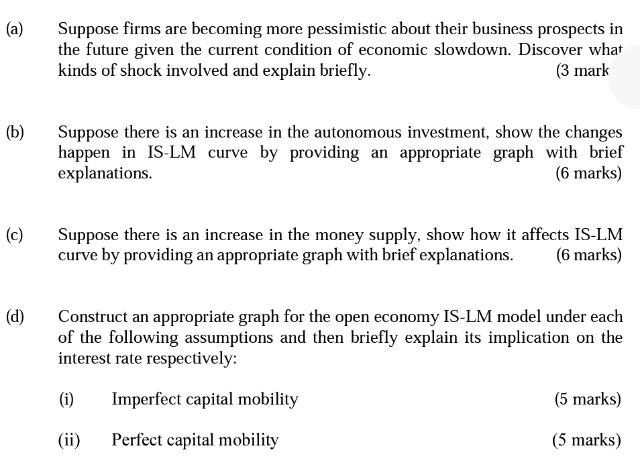Solved Suppose firms are becoming more pessimistic about | Chegg.com