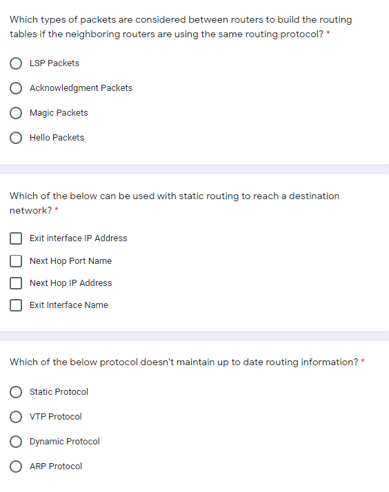 Solved Which types of packets are considered between routers | Chegg.com