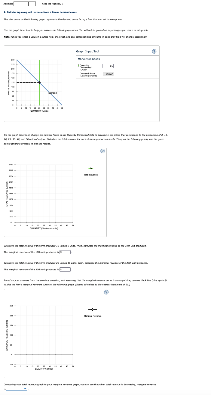 Solved Attempts Keep the Highest /5 2. Calculating marginal | Chegg.com