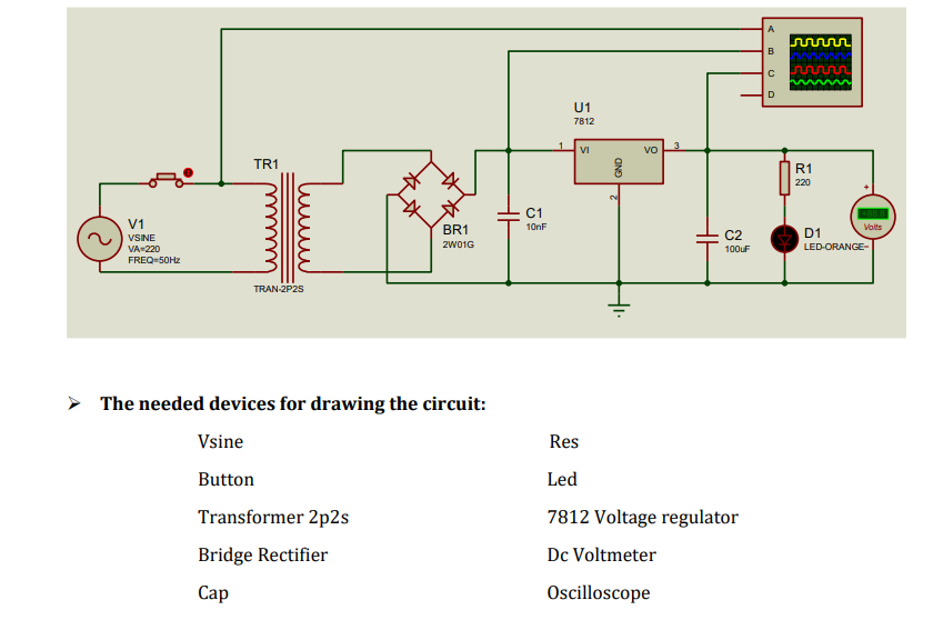 Solved Build the below circuit using Proteus then start the | Chegg.com