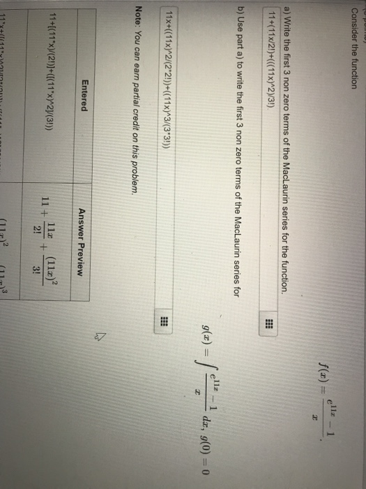 Solved Consider the function la-1 a) Write the first 3 non | Chegg.com