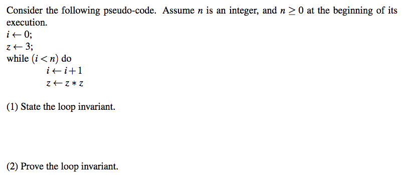 Solved Consider The Following Pseudo Code Assume N Is An 3163