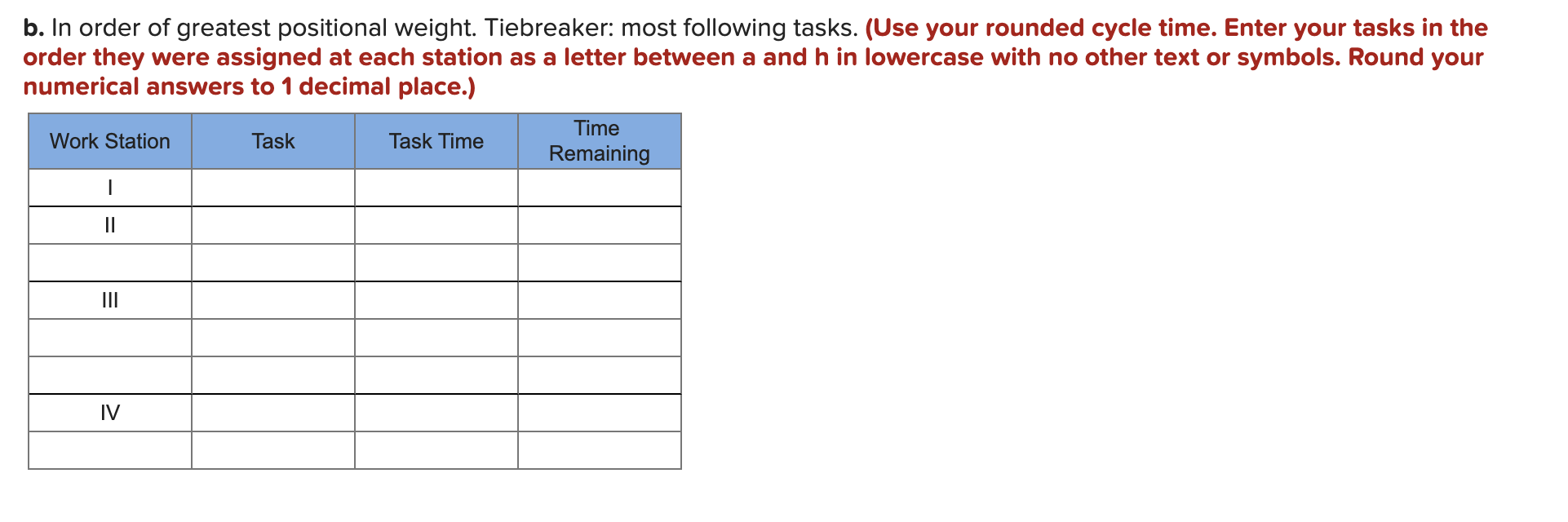 Solved A manager wants to assign tasks to workstations as | Chegg.com