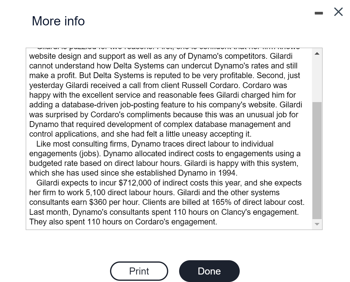 Solved Dynamo Inc. is a technology consulting firm focused | Chegg.com