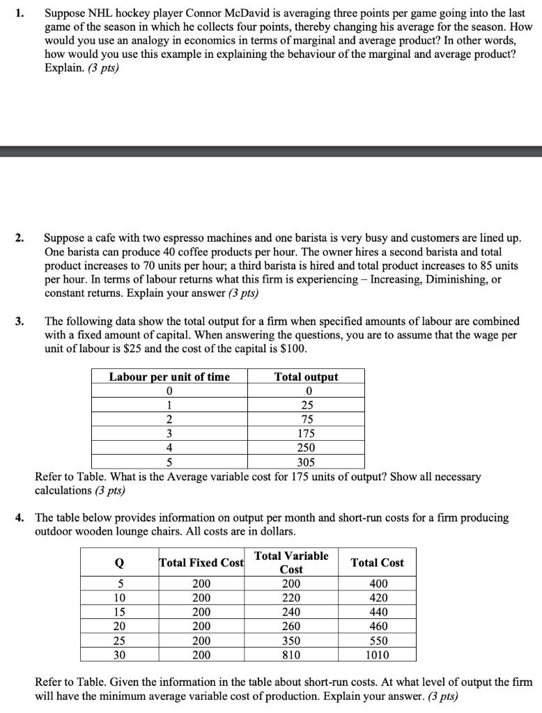 Solved 1. Suppose NHL hockey player Connor McDavid is | Chegg.com