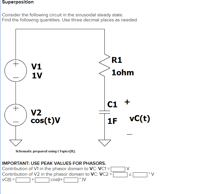 Solved Superposition Consider the following circuit in the | Chegg.com