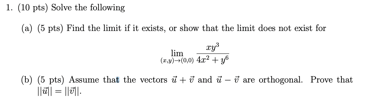 Solved 1. (10 pts) Solve the following (a) (5 pts) Find the | Chegg.com Solved 1. (10 pts) Solve the following (a) (5 pts) Find the | Chegg.com