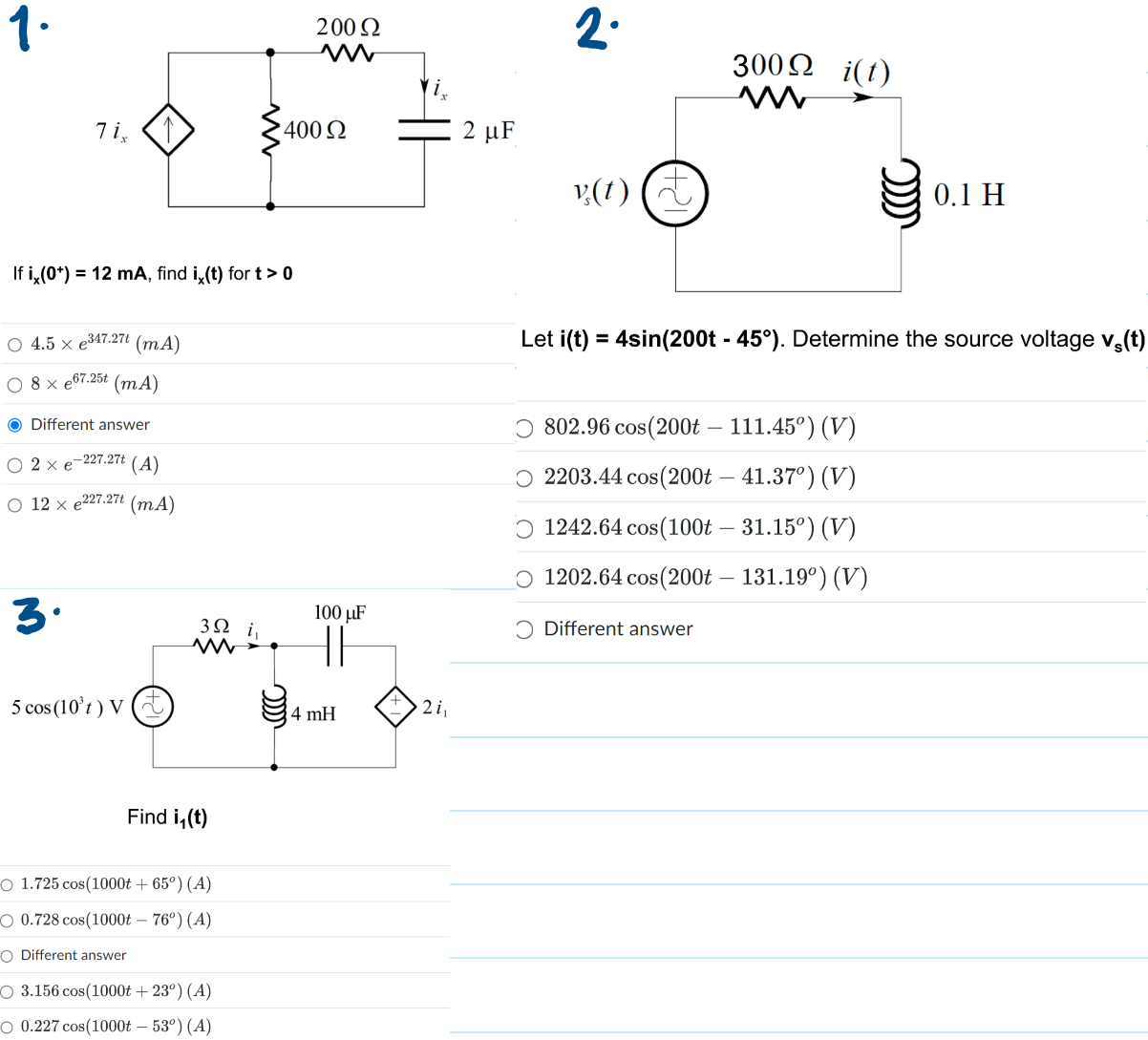 Solved Can you please help me solve all three? I keep | Chegg.com