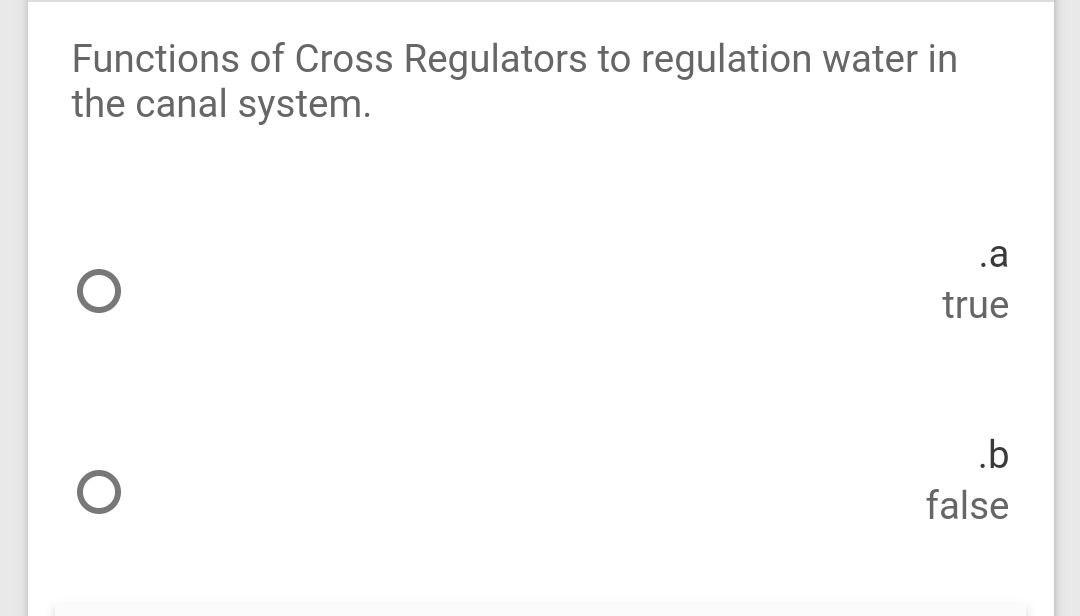 Solved Functions of Cross Regulators to regulation water in | Chegg.com