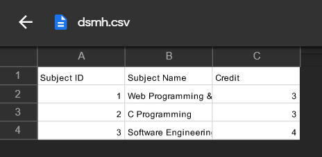 Solved Provide 03 files containing data of student list | Chegg.com