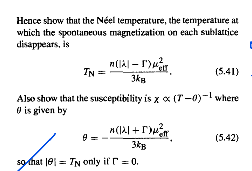 Solved Hence show that the Néel temperature, the temperature | Chegg.com