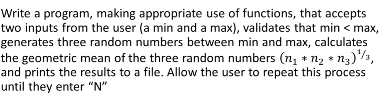 Solved Write a program, making appropriate use of functions, | Chegg.com