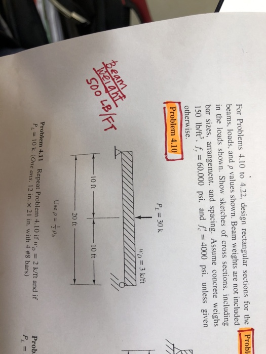 Solved For Problems 4.10 to 4.22, design rectangular | Chegg.com