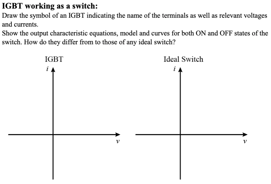 Solved IGBT working as a switch: Draw the symbol of an IGBT | Chegg.com