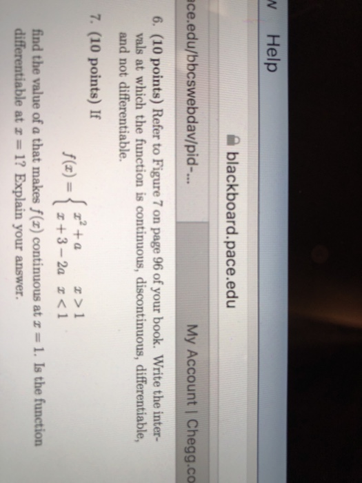 Solved W Help blackboard.pace.edu ce.edu/bbcswebdav/pid-.. | Chegg.com