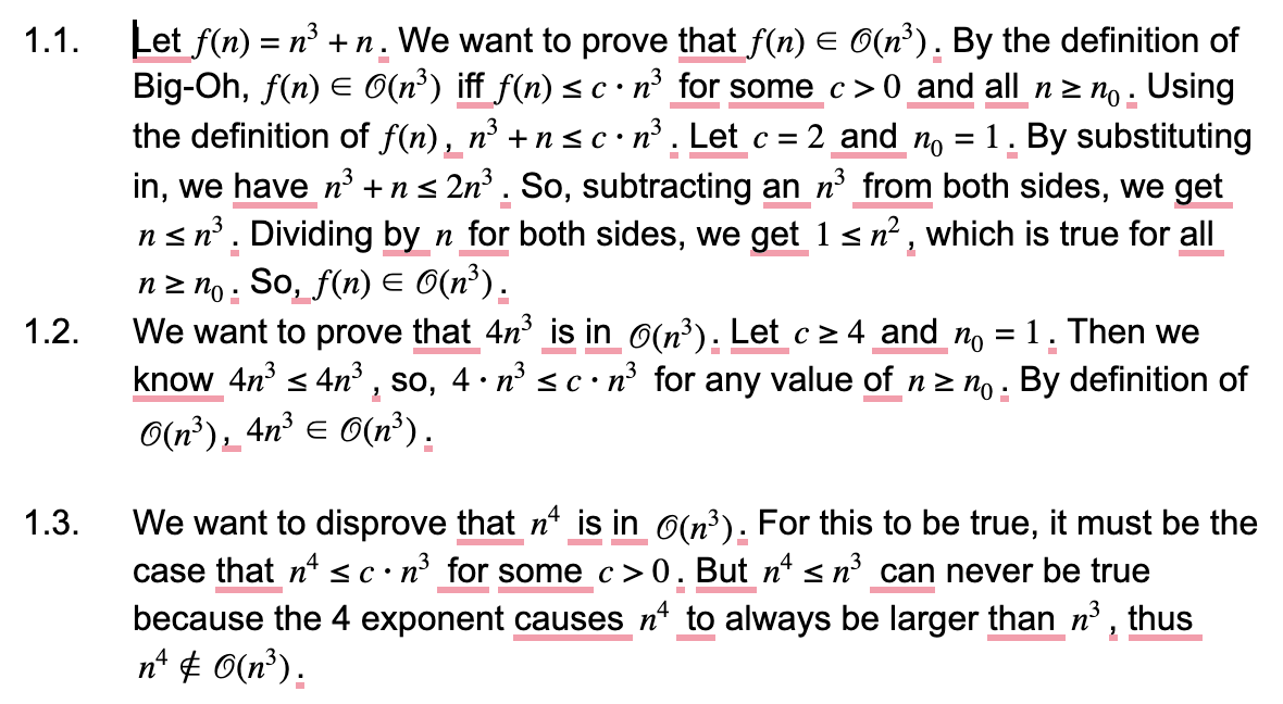 Solved These are Big-Oh proofs and use just a short | Chegg.com