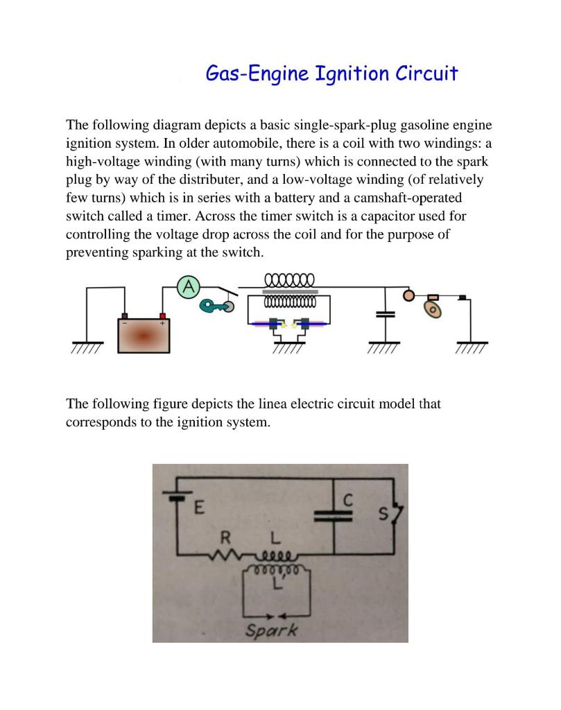 Solved Gas-Engine Ignition Circuit The following diagram | Chegg.com