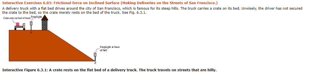 Interactive Exercises 6.03: Frictional force on | Chegg.com