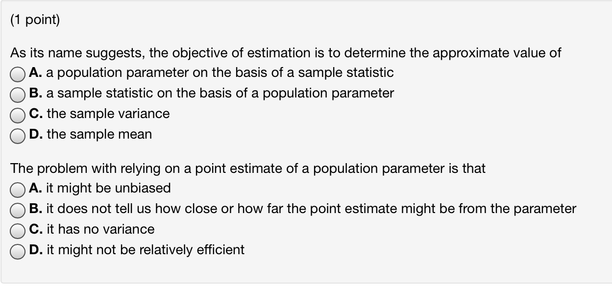 Solved (1 point) As its name suggests, the objective of | Chegg.com