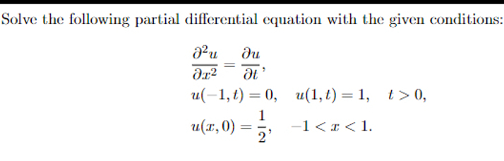 Solved Solve the following partial differential equation | Chegg.com