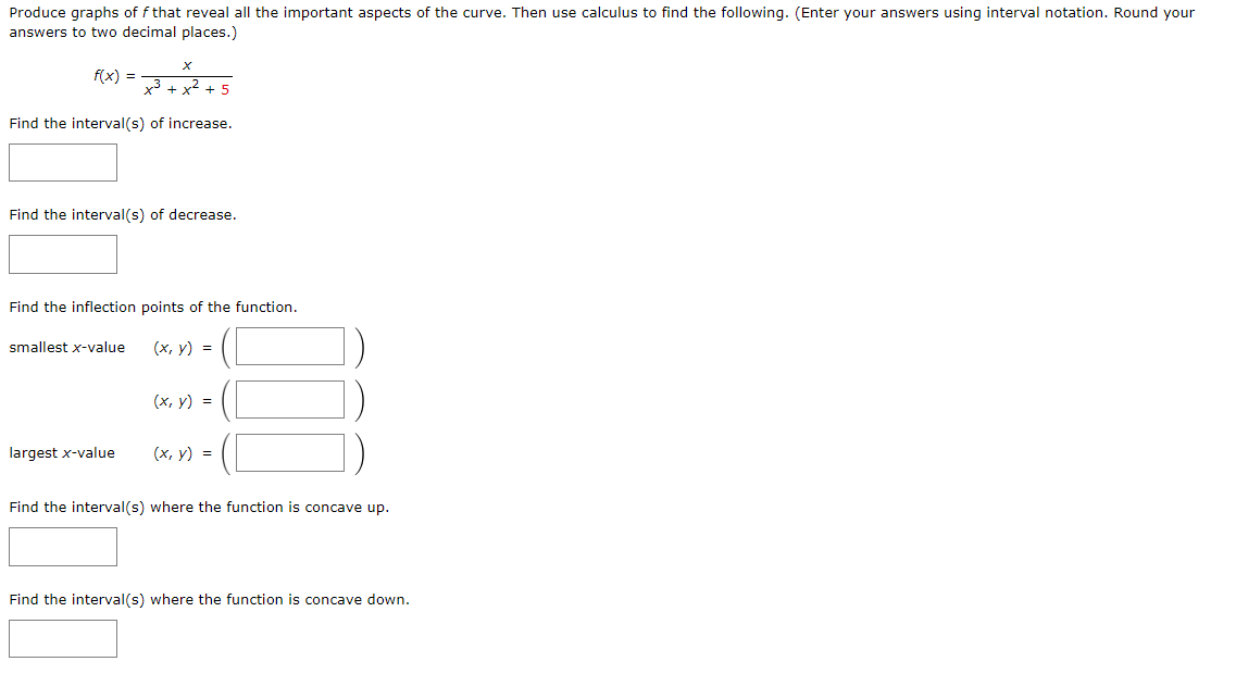 Solved Produce graphs of f that reveal all the important | Chegg.com