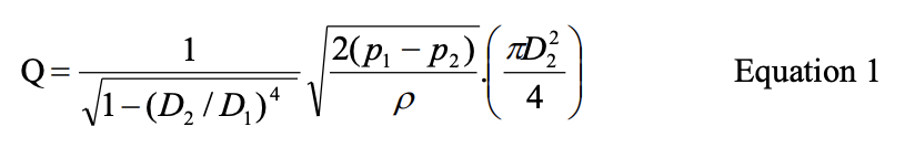 Solved The volumetric flow rate of a fluid through a venturi | Chegg.com