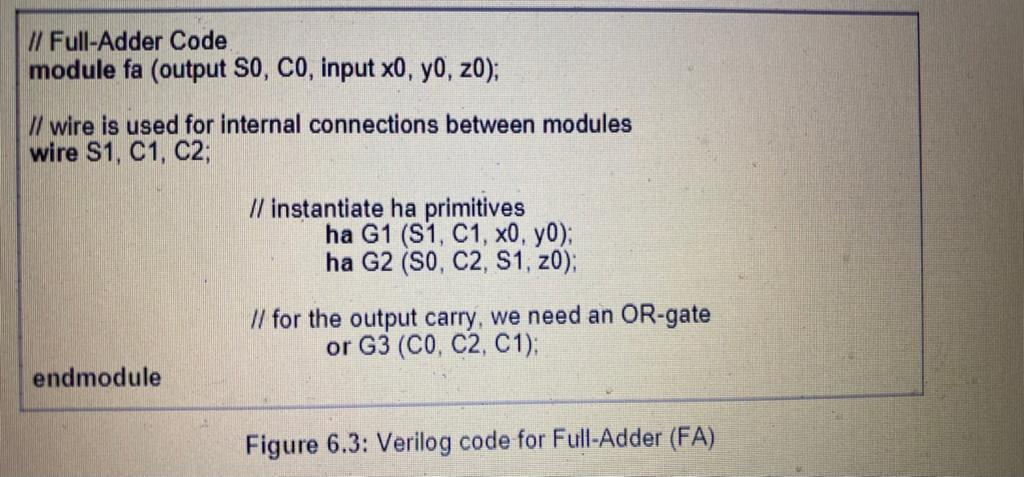 1) Simulate the logic block in figure 6.1 using the | Chegg.com