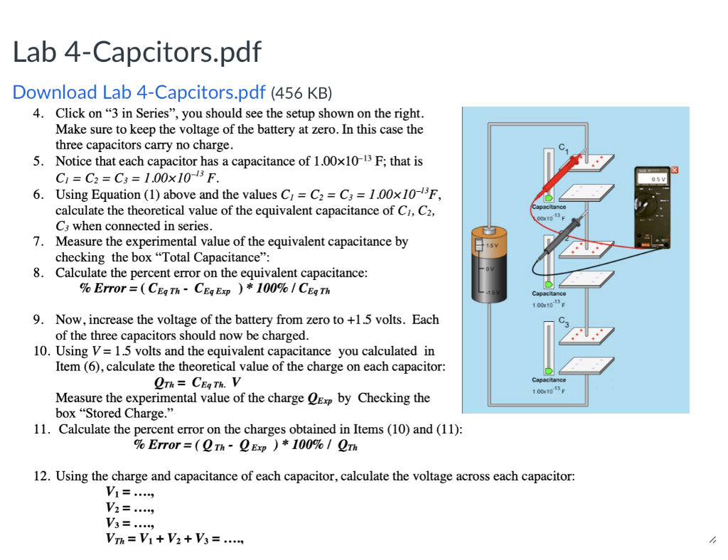 Solved Lab 4-Capcitors.pdf Download Lab 4-Capcitors.pdf (456 | Chegg.com