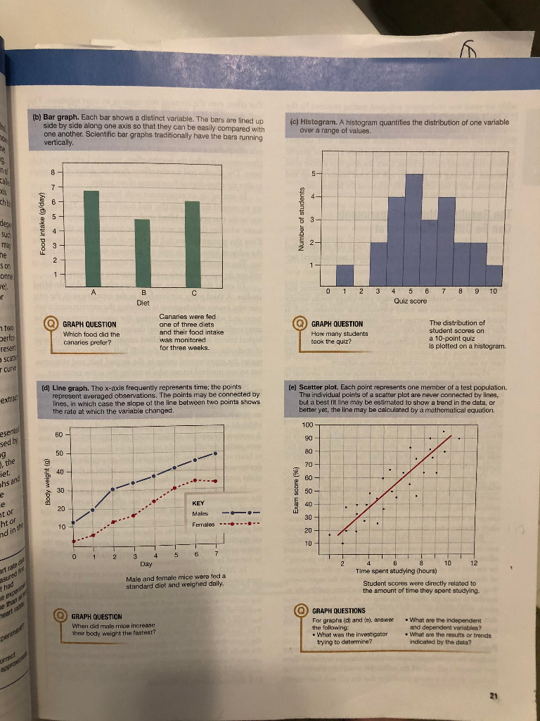 Solved 1 (b) Bar graph. Each bar shows a distinct variable. | Chegg.com