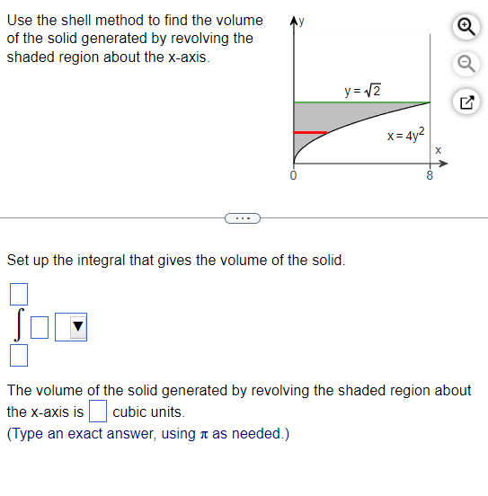 Solved Use the shell method to find the volume of the solid | Chegg.com