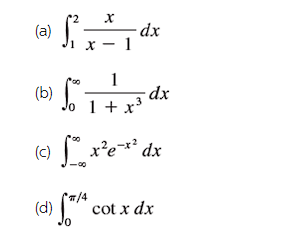 Solved Explain why each of the following integrals is | Chegg.com
