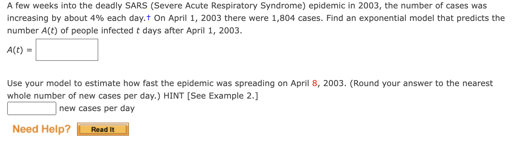 Solved A few weeks into the deadly SARS (Severe Acute | Chegg.com