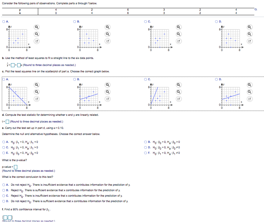 Solved Consider the following pairs of observations. | Chegg.com