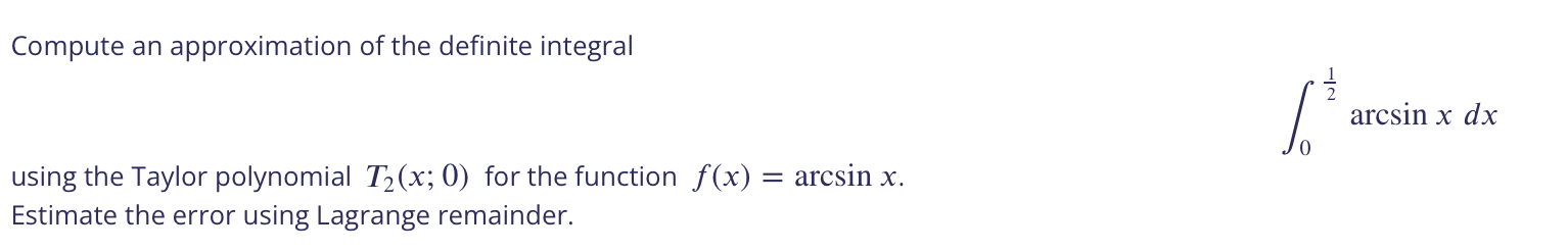 Solved Compute an approximation of the definite integral | Chegg.com