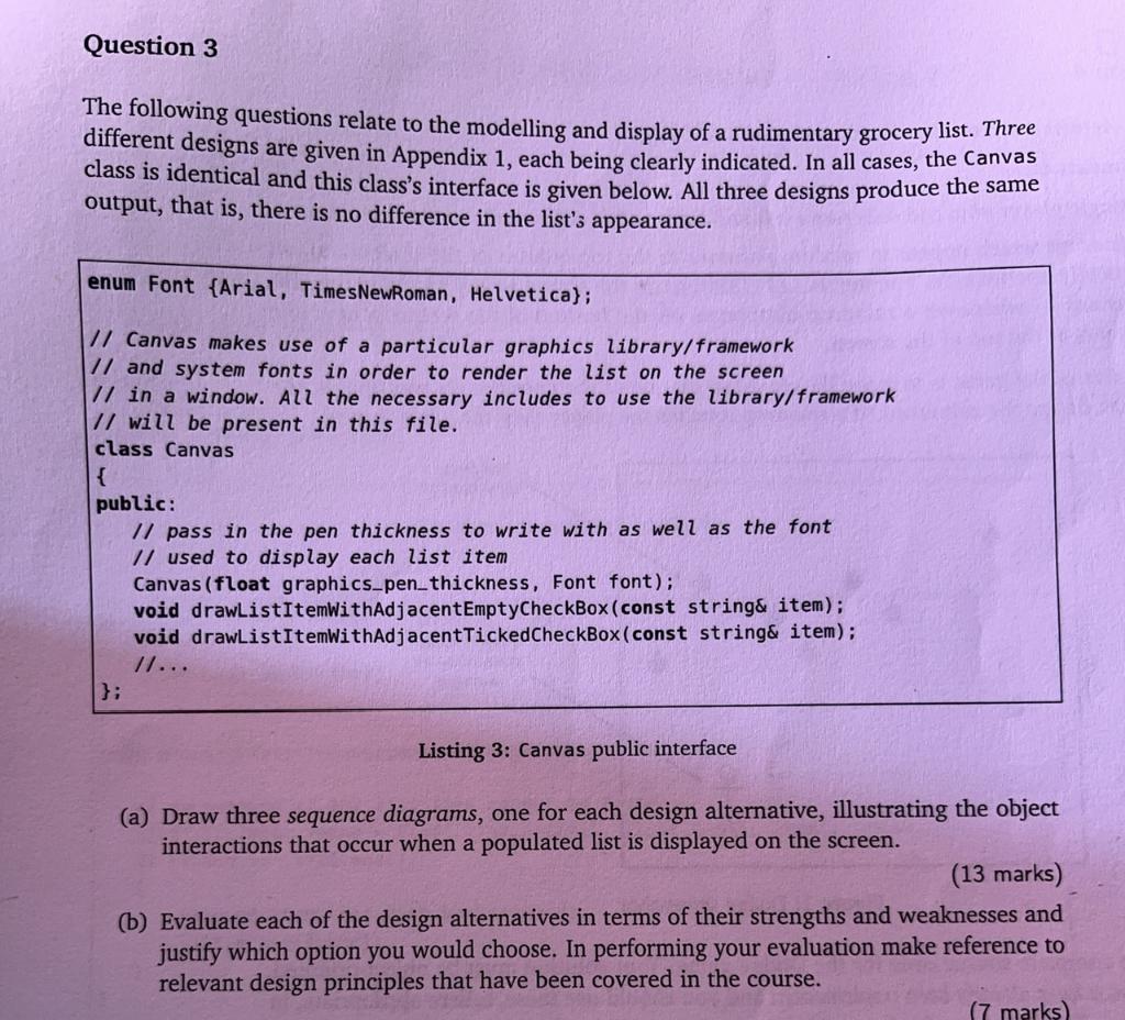 Solved The following questions relate to the modelling and | Chegg.com
