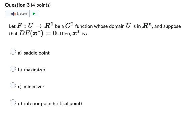 Let F:U→R1 be a C2 function whose domain U is in Rn, | Chegg.com