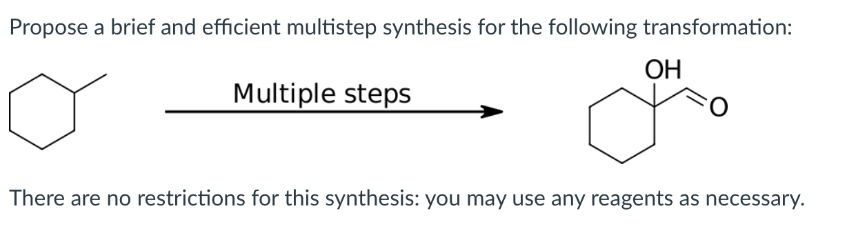 Solved Propose a brief and efficient multistep synthesis for | Chegg.com